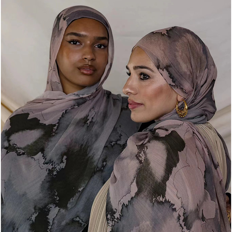 2025 High Quality Woven Hijab Cotton Modal Print Islam Scarf Soft And ...