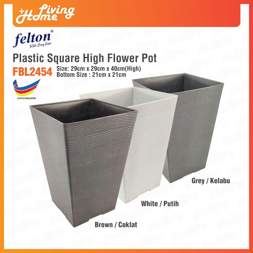Square Plastic Nursery Flower Pot High (Pasu Bunga Pokok Plastik Tinggi ...