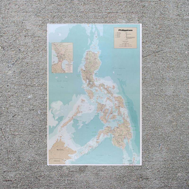 Map of the Philippines Islands Map Includes Inset of Metro Manila ...
