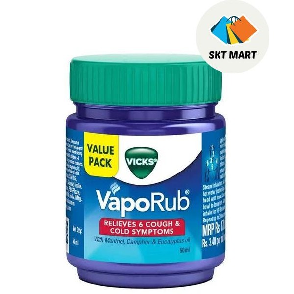Vicks Vaporub With Menthol Camphor And Eucalyptus Oil 50ml | Shopee ...