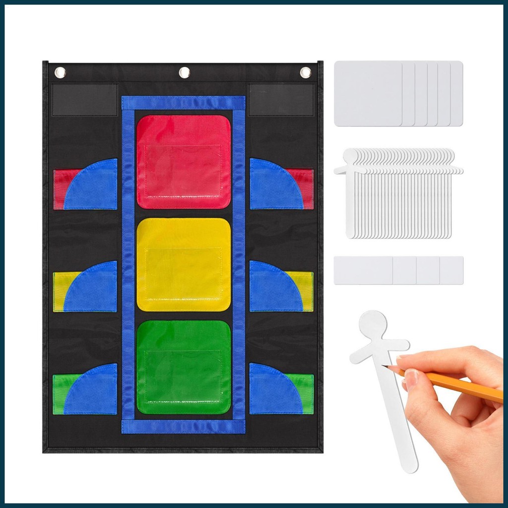 Behavior Pocket Chart for Classroom Pocket Stoplight Behavior Chart ...