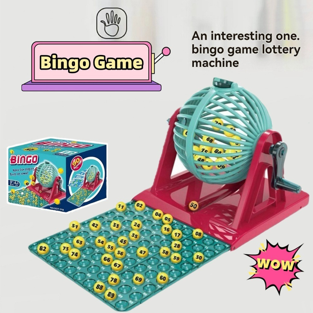 Family Bingo Game Set Cage Balls for Kids Gift Simulation Machine Ideal ...