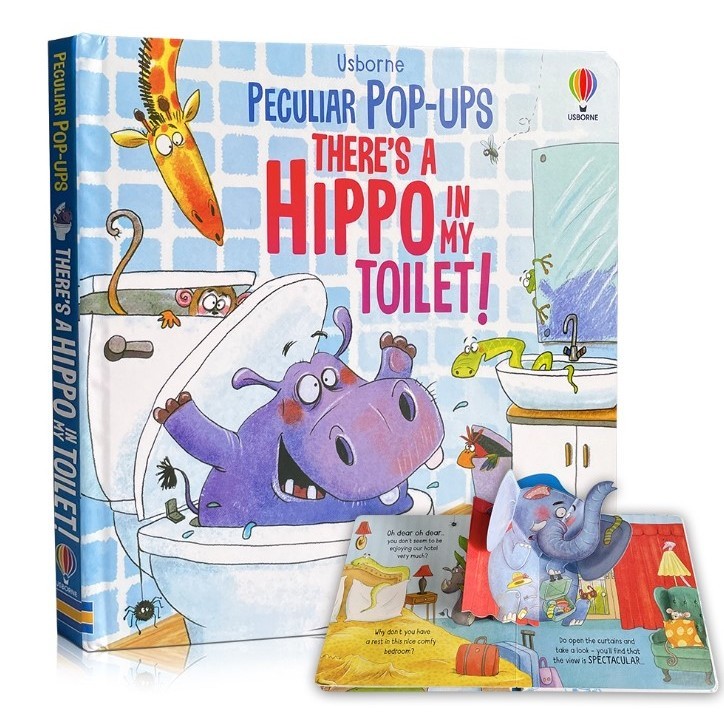 Usborne Pop-UPS There's A Hippo In My Toilet 3D Flap Educational ...