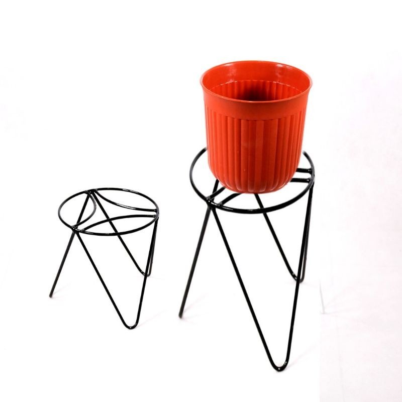 FLOWER POT STANDING / MINIMALIST STACKING POT STAND / IRON FLOWER POT ...