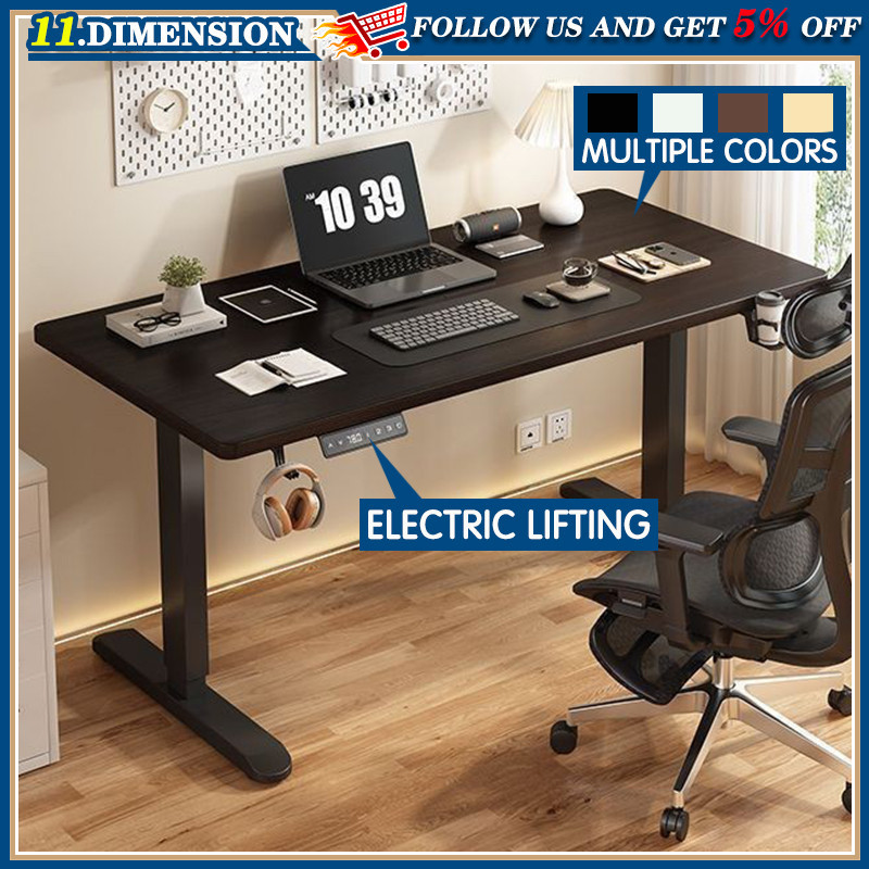 Height Adjustable Table Electric Lifting Computer Table Study Writing ...
