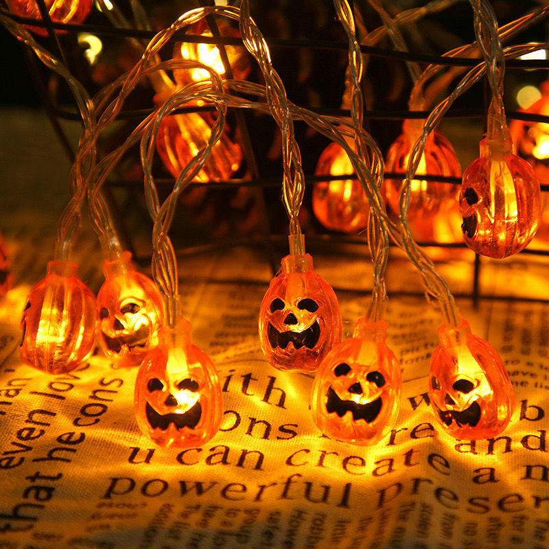 ledColored Lights Halloween Lighting Chain Pumpkin Ghost Modeling ...