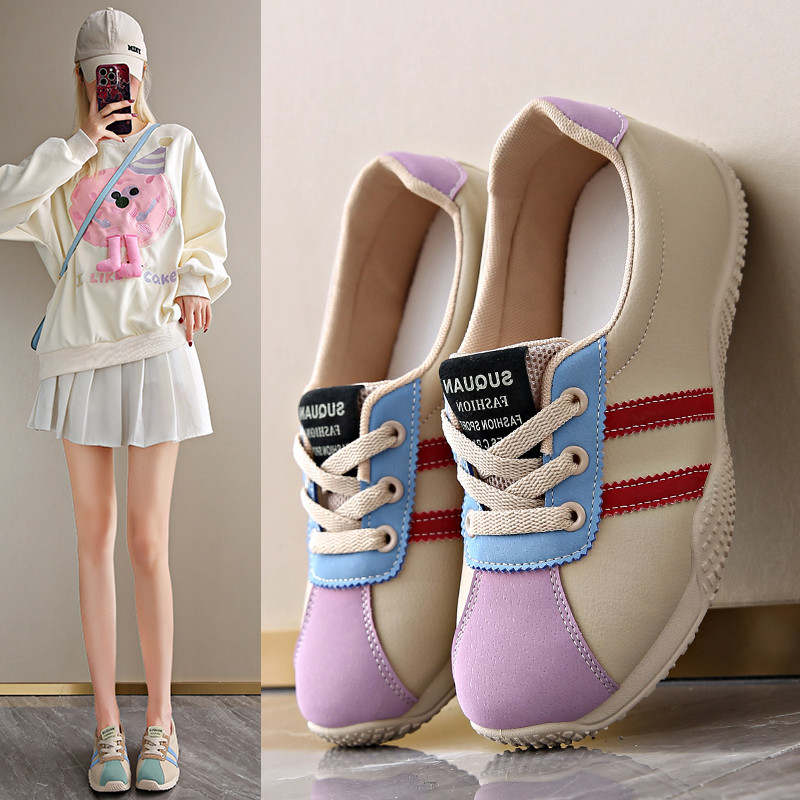 German Training Shoes White Shoes Women Retro Training Casual Lace-Up ...