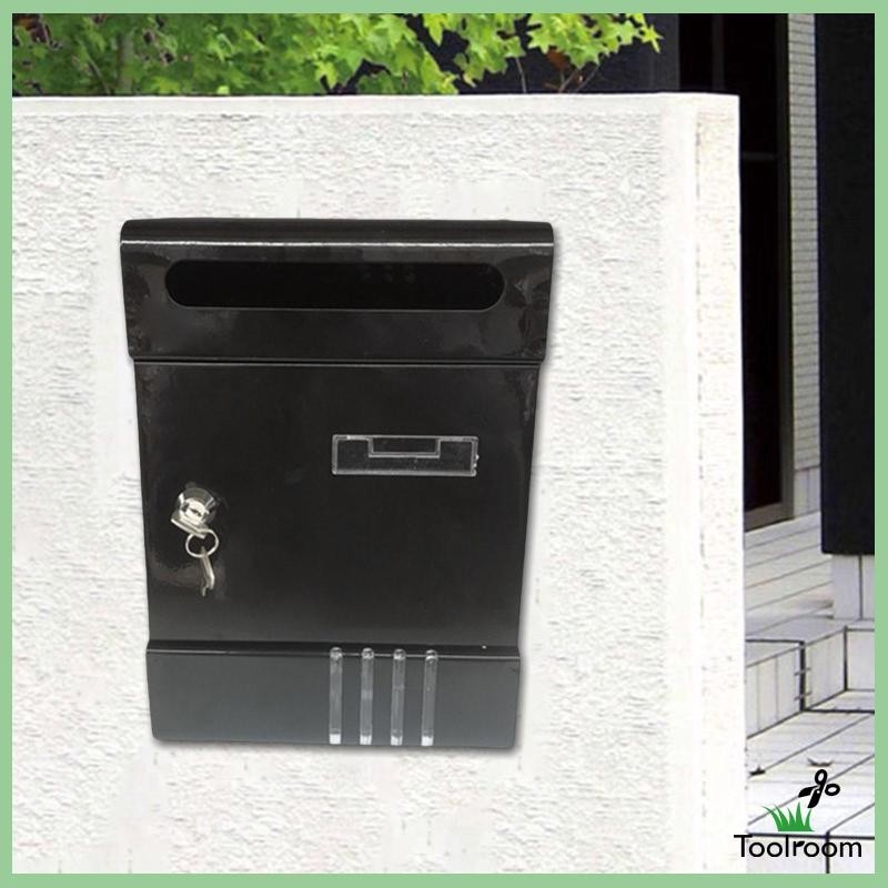 [ Outdoor Wall Mounted Mailbox with Key Lock And Slot, Waterproof Metal ...