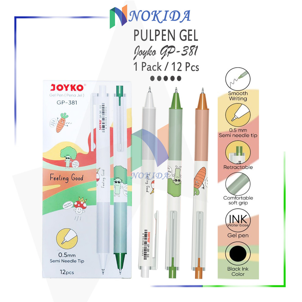 Nokida Joyko Jel Pens 1 Pack [GP-381] / Ballpoint Pens Gel Ballpoint ...