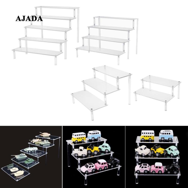 [ Clear Transparent Ladder Acrylic Rack Figure Doll Toys Display Stand ...