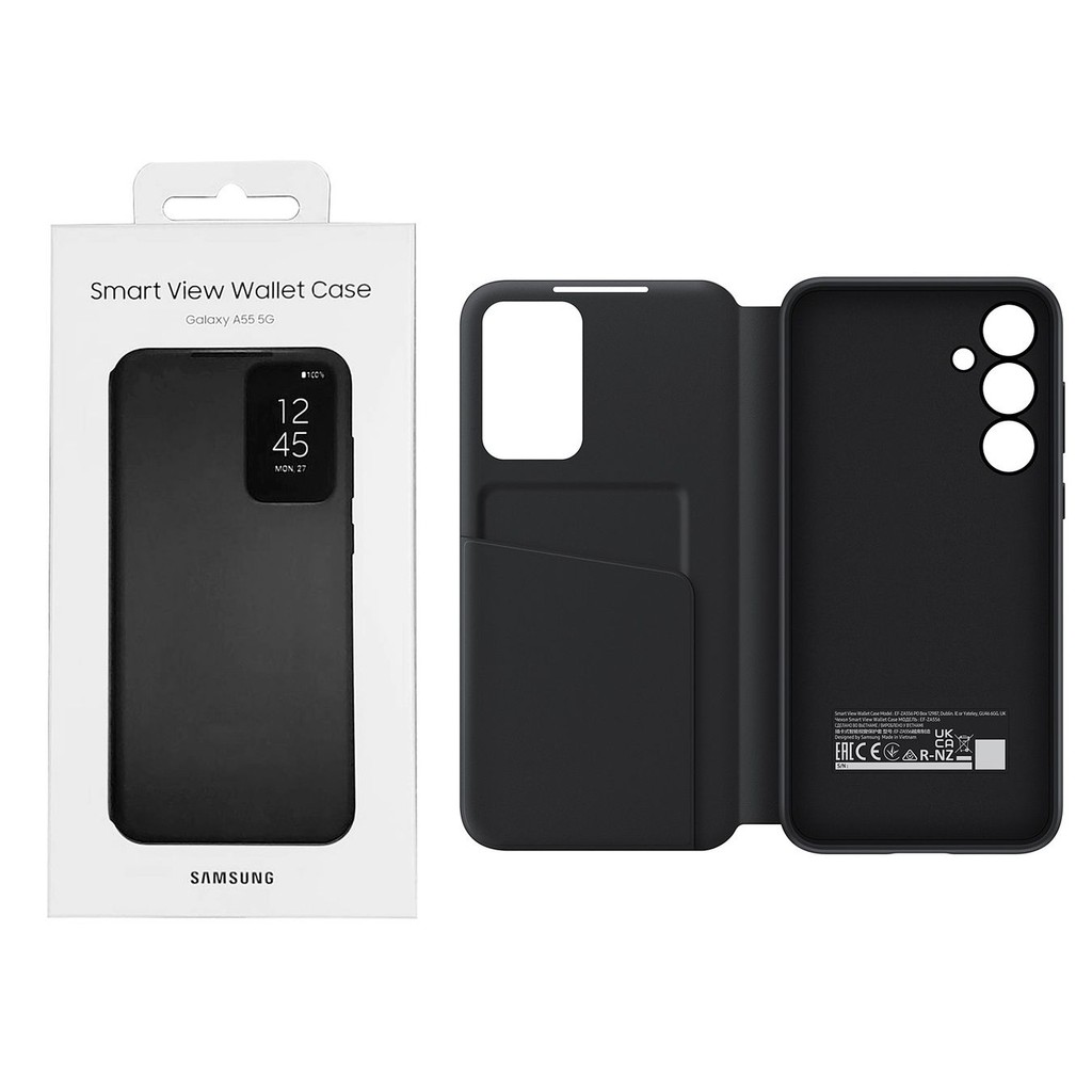 Samsung Galaxy A55 5G Smart View Wallet Case (Black), EF-ZA556CBEGWW | Shopee Singapore