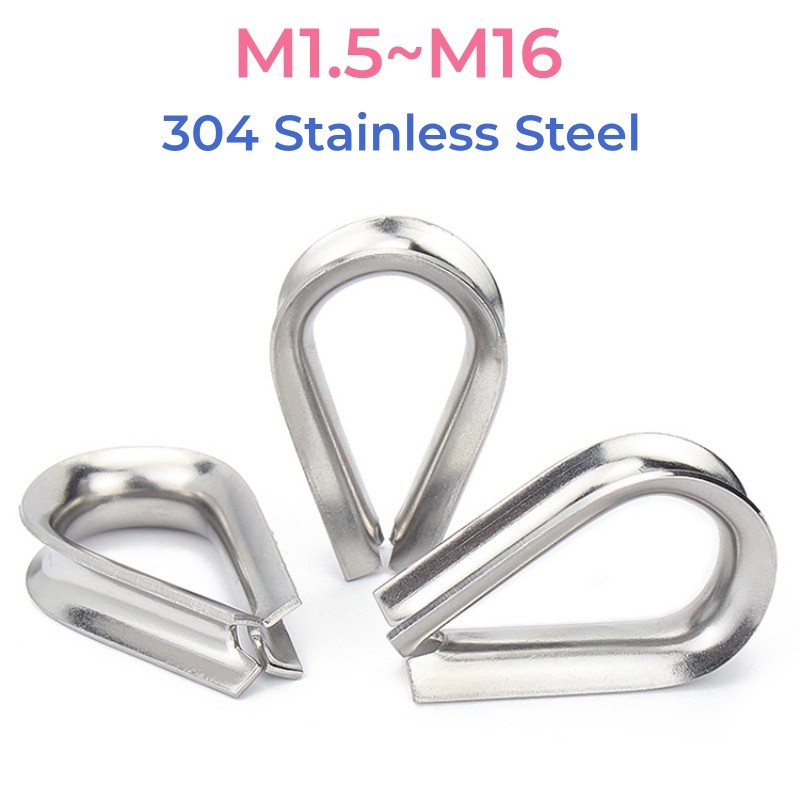 304 Stainless Steel Thimbles Ring Clamp M1.5 M2 M3 M4 M5 M6 M8 M10 M12 ...