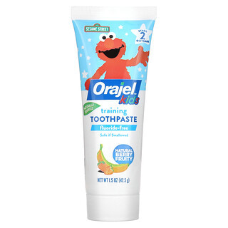Orajel, Elmo Training Toothpaste, Fluoride-Free, 0-3 Years, Berry Fruit ...