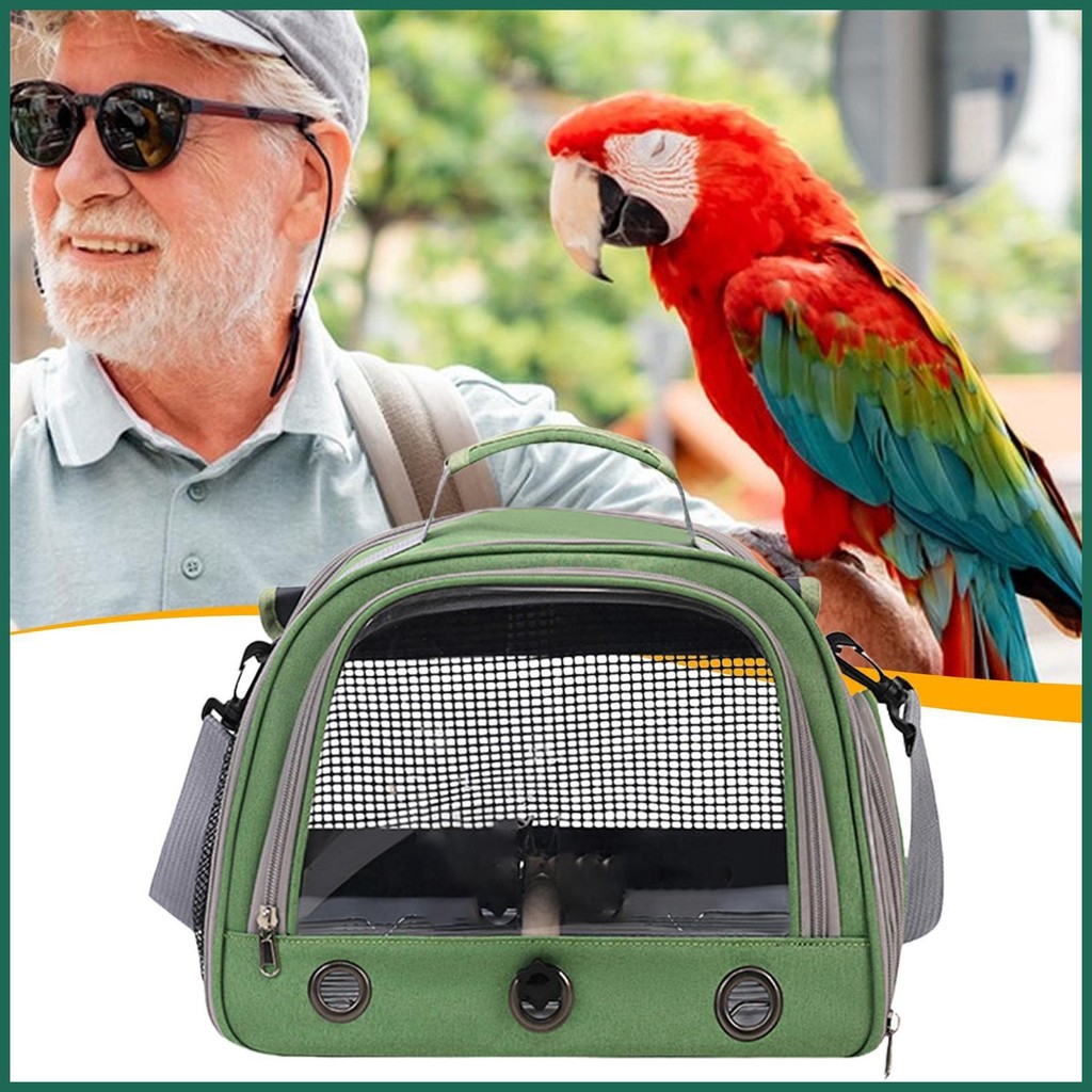 Portable Parrot Travel Bag Multipurpose Zippered Parrot Carrier ...