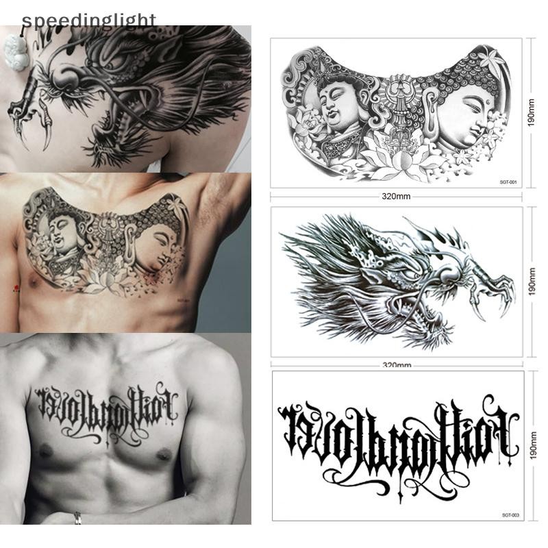 speedinglight Temporary Tattoo Stickers Waterproof Body Shoulder Chest ...