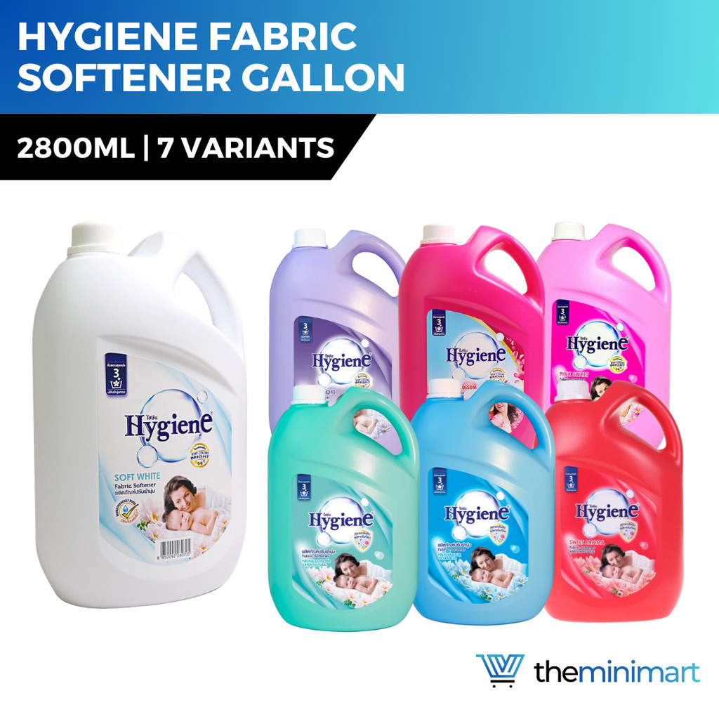 Hygiene Fabric Softener Gallon 2800ml - Softens Clothes, Freshens with ...