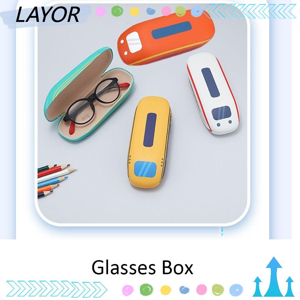 LAY Glasses Box, Cartoon PU Reading Eyewear , Glasses Holder Small ...