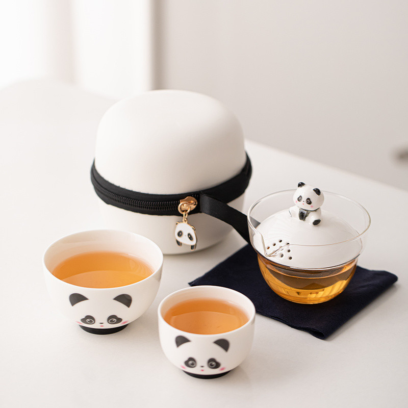 Panda Tea Set Ceramic Tea Set Tea Set Small Set Teapot Tea Cup with ...
