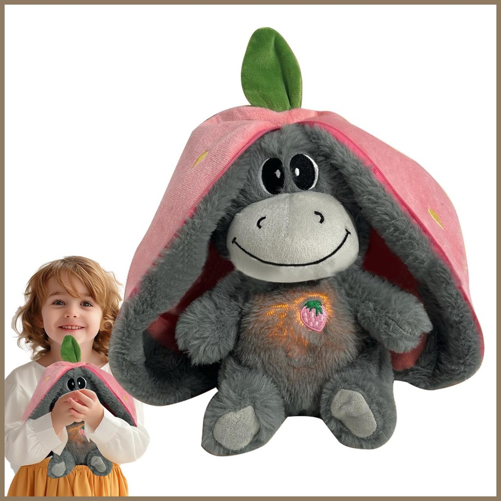 Sleeping Plush Animal Motion And Sound Plush Donkey Sleeping Animal ...