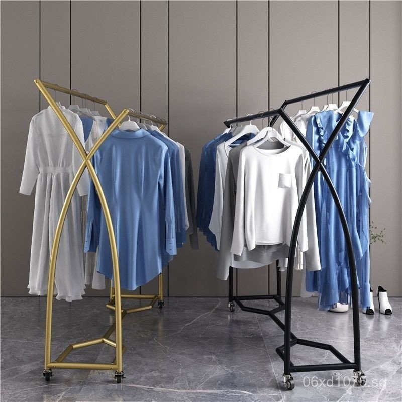 Double Bar Rack Clothes Rack Island Rack Double Row Hot-Selling Shelf ...