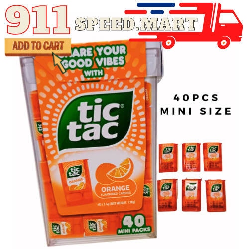 [911] Tic Tac 40 Pcs Mini Packs (Orange) | Shopee Singapore