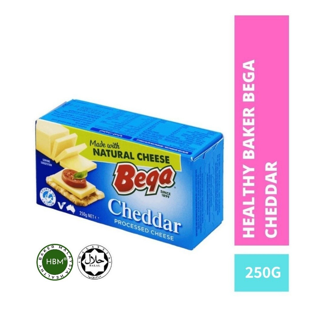Bega Cheddar Cheese 250g Keju Cheddar Processed Cheddar Cheese ...