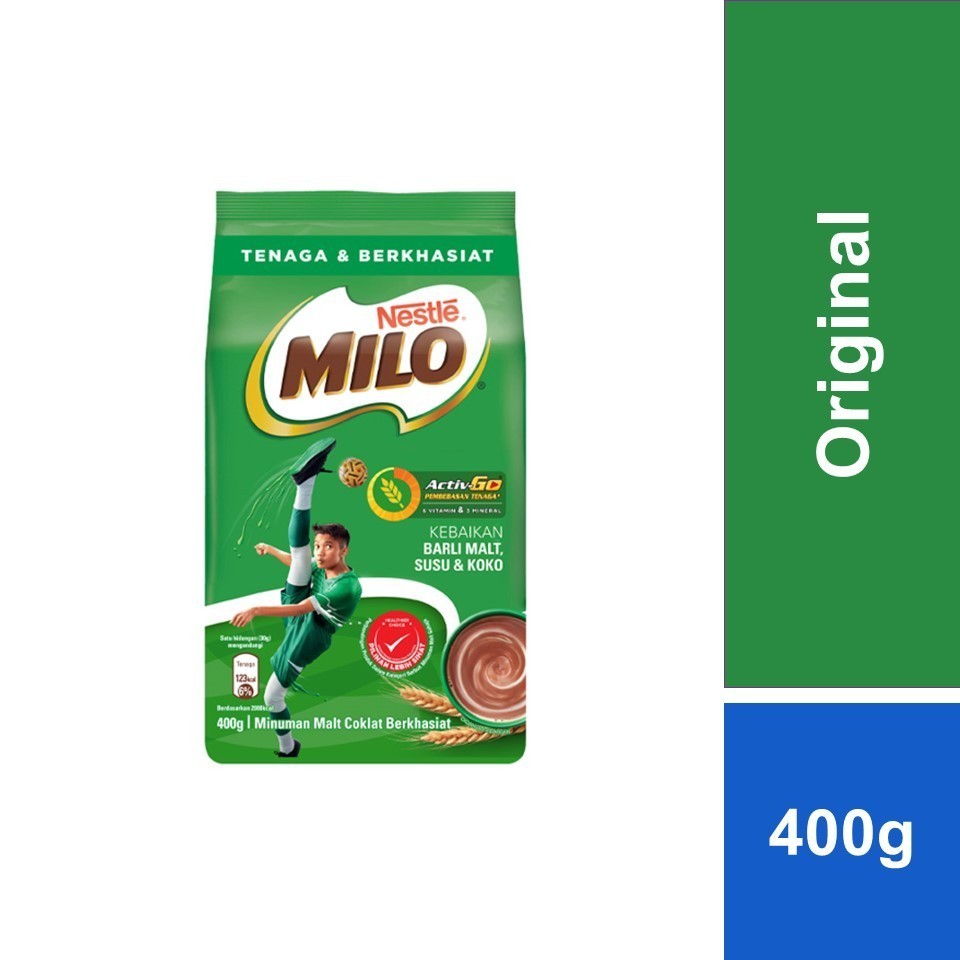 NESTLÉ MILO CHOCOLATE MALT POWDER Soft Pack 400g | Shopee Singapore