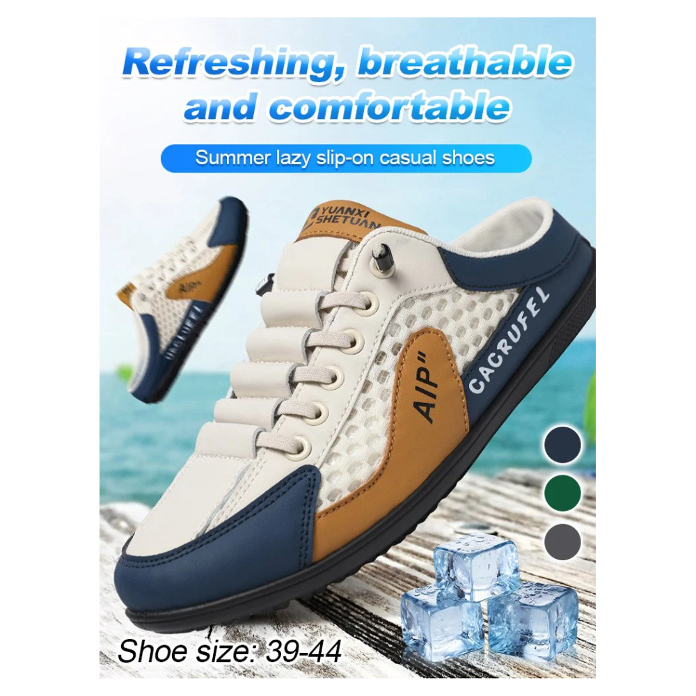 【Summer Lazy Shoes】Baotou One Foot Stirrup Half Slip On Shoes/Cool ...