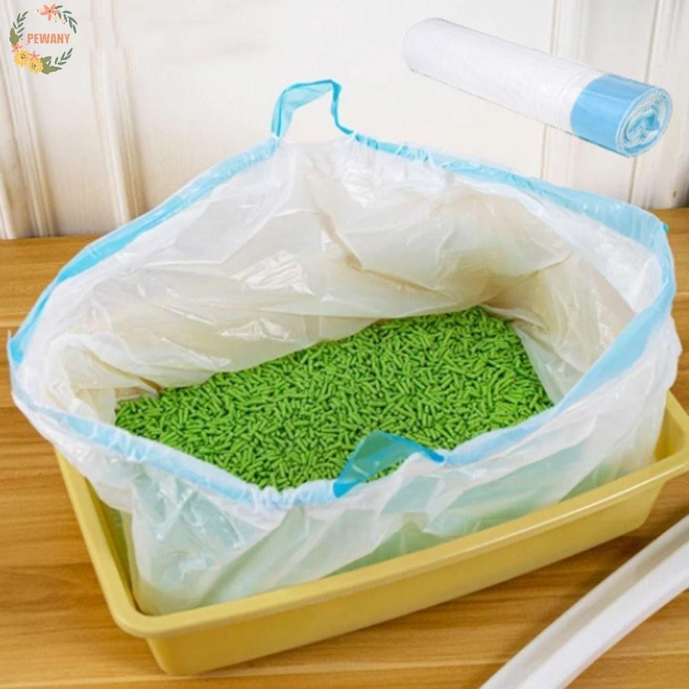 PEWANYMX Cat Litter Box Trash Bag, with Drawstring Pet Poop Trash Bags ...