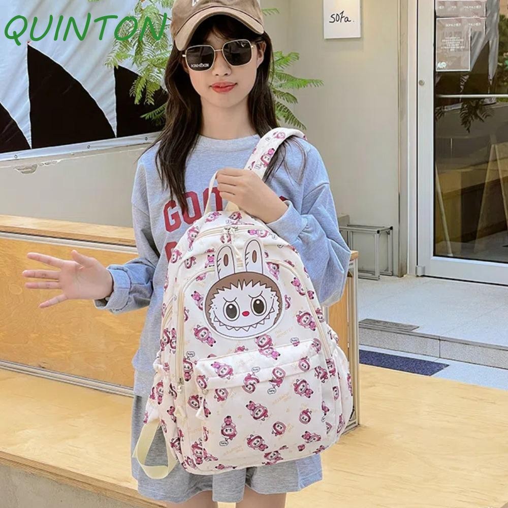 QUINTON Labubu Backpack, Nylon Full Color Labubu Daypack, Patterned ...