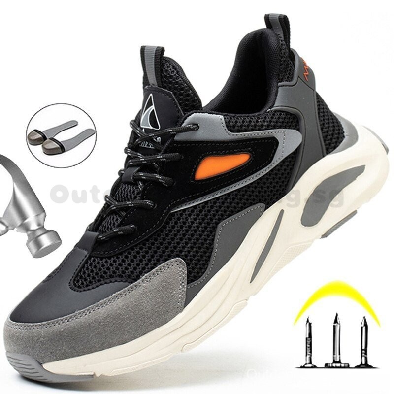 Protective Steel Toe Shoes Safety Footwear Man Anti-puncture Sneakers ...