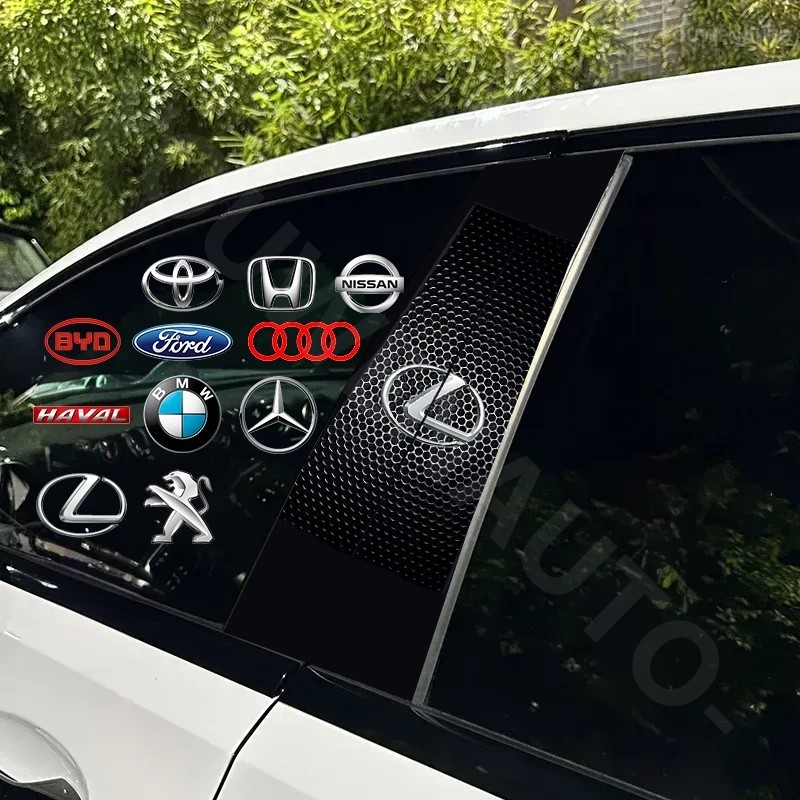 2Pcs For Lexus Car B Pillar Window Sticker Trim Mouldings Cover IS250 ...