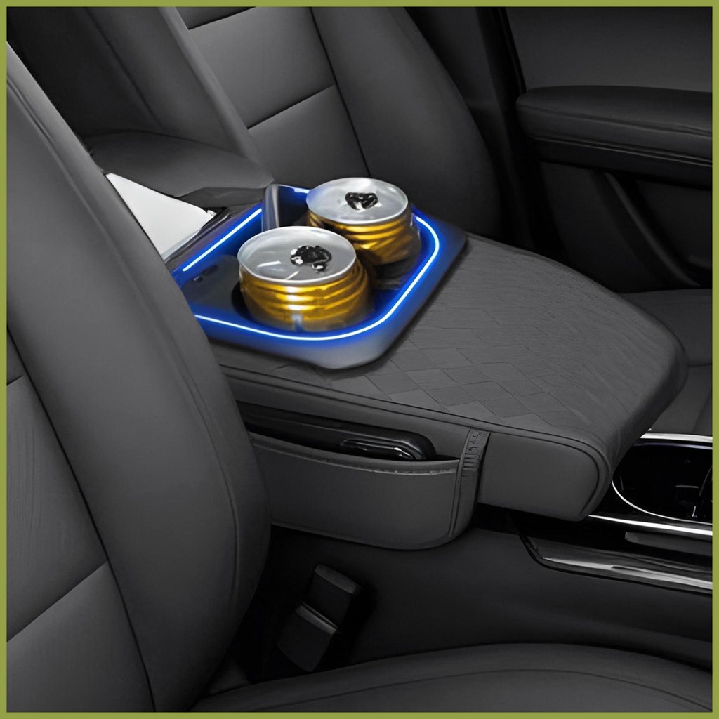 Arm Rest Organizer Car Lighted Arm Rest Organizer Center Console Cup ...