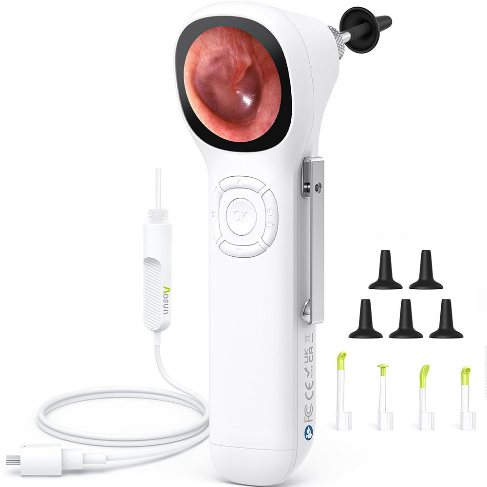 SA160 Digital Otoscope IPS HD Screen Smart Video Otoscope with Light ...