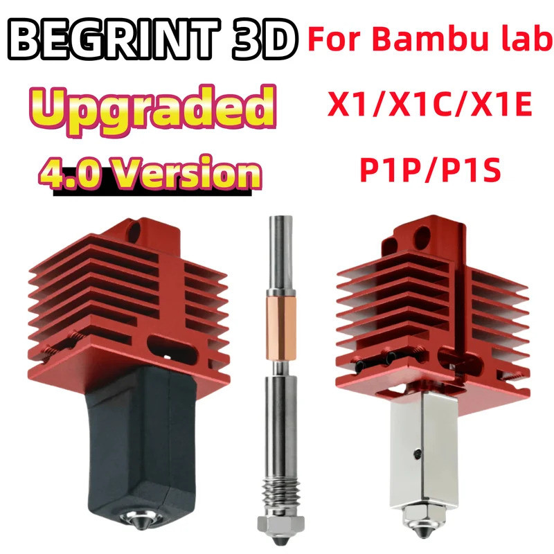 New Hotend For Bambu Lab P1P X1C P1S X1 X1E V4.0 Upgrade Hot end Print ...