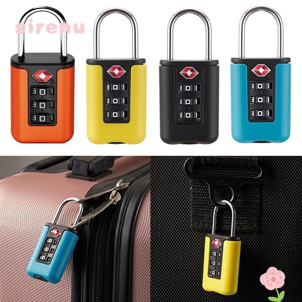 SIRENU 3 Digit Combination Lock, TSA Anti-theft Customs Password Lock ...