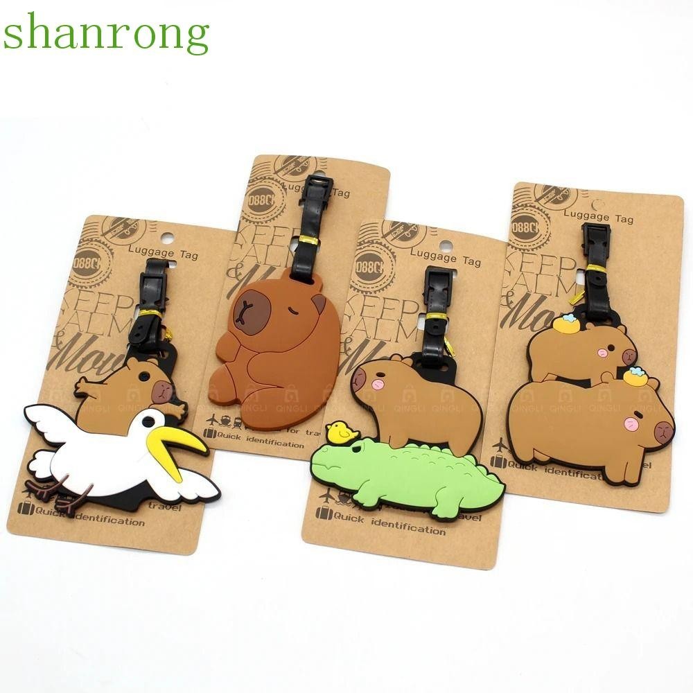 SHANRONG Capybara Luggage Tag, Address Label Boarding Pass Capibara ...