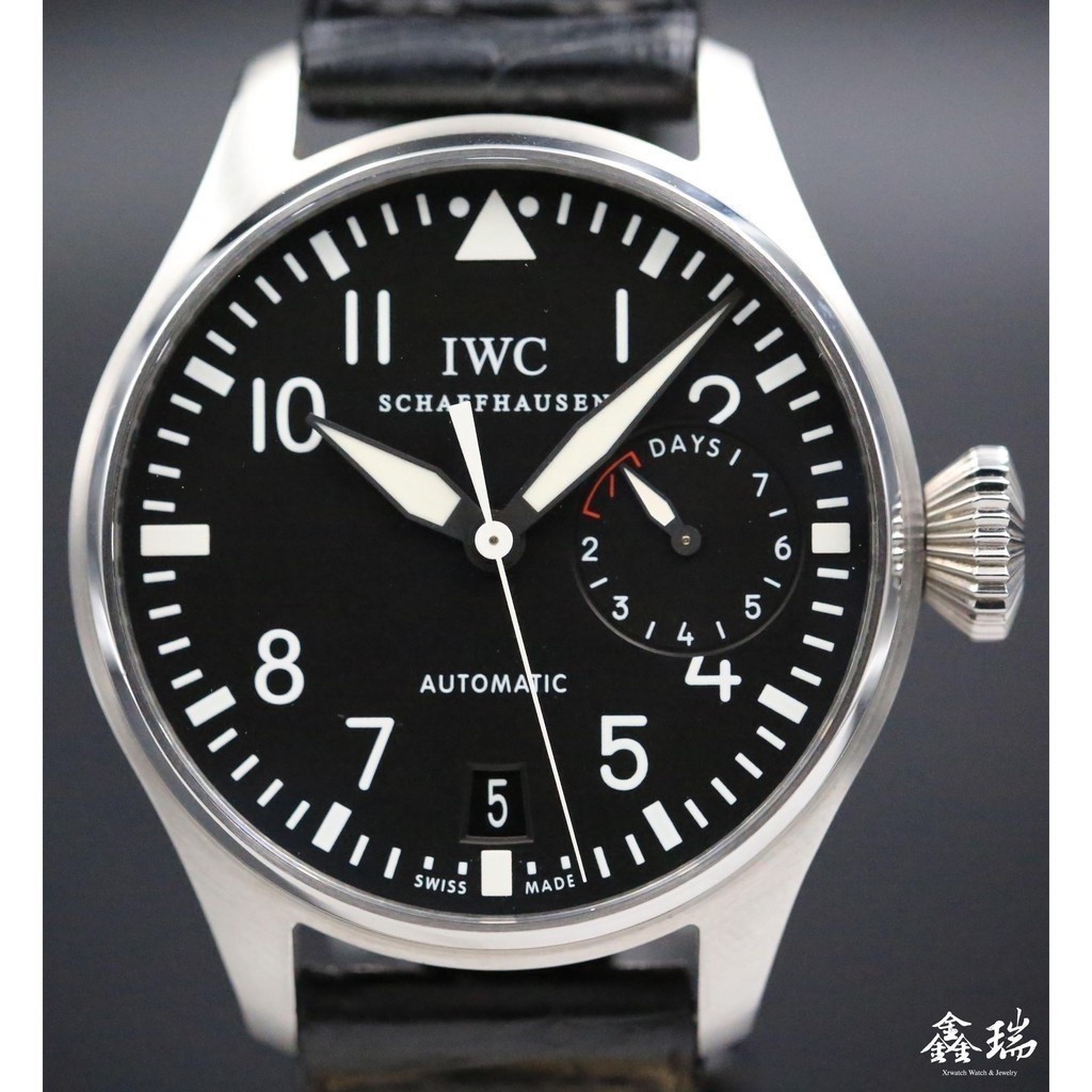 IWC_ Watch Pilotiw500401 Large pilot clock 7 days Stainless steel 47 mm ...