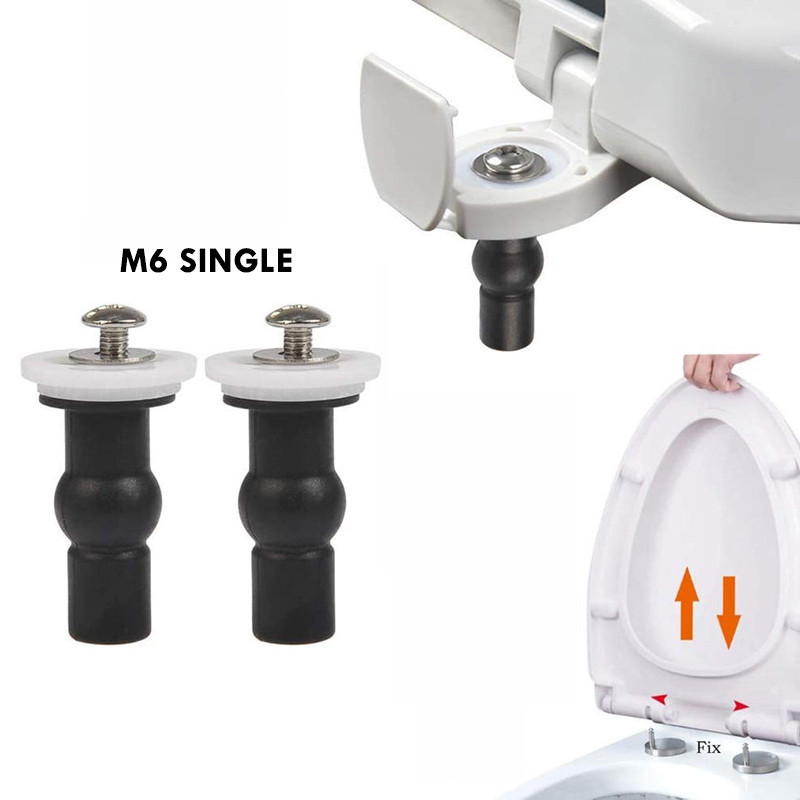 2pcs Toilet Seat Hinges Top Fix Hinge Pack Mounts Replacement Release Quick Screws For Toilet ...