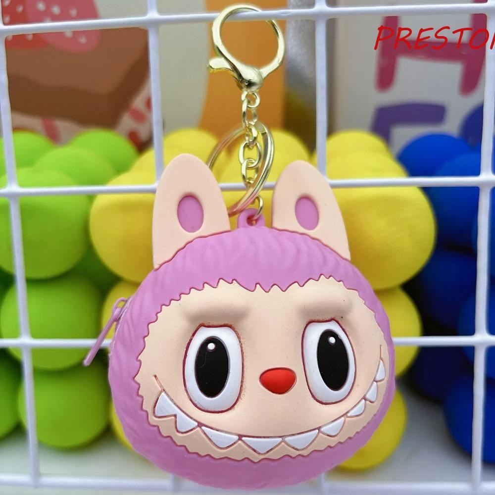 PRESTON Labubu Key Ring, Anime Peripherals Pouch Labubu Zero Wallet ...