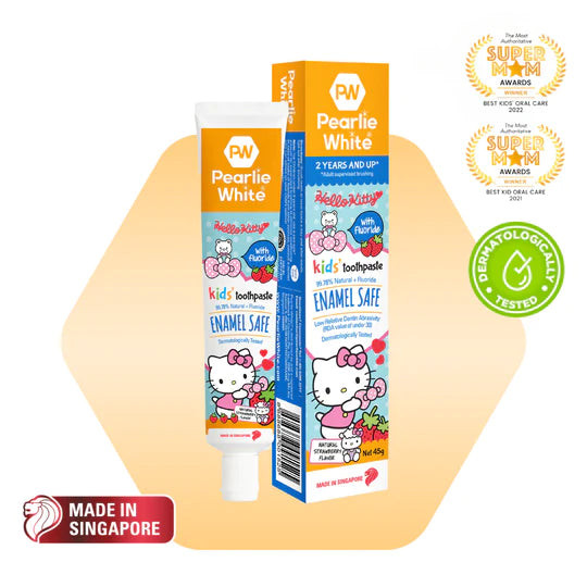 Pearlie White Hello Kitty All Natural Kids Toothpaste with Fluoride ...