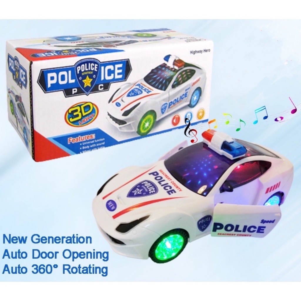 Mini Music Police Car Police Toys Car Speed War Riding Flashing Light ...