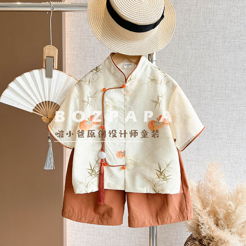 [1-10 years] children Hanfu cheongsam Tang suit Boy Chinese new year ...