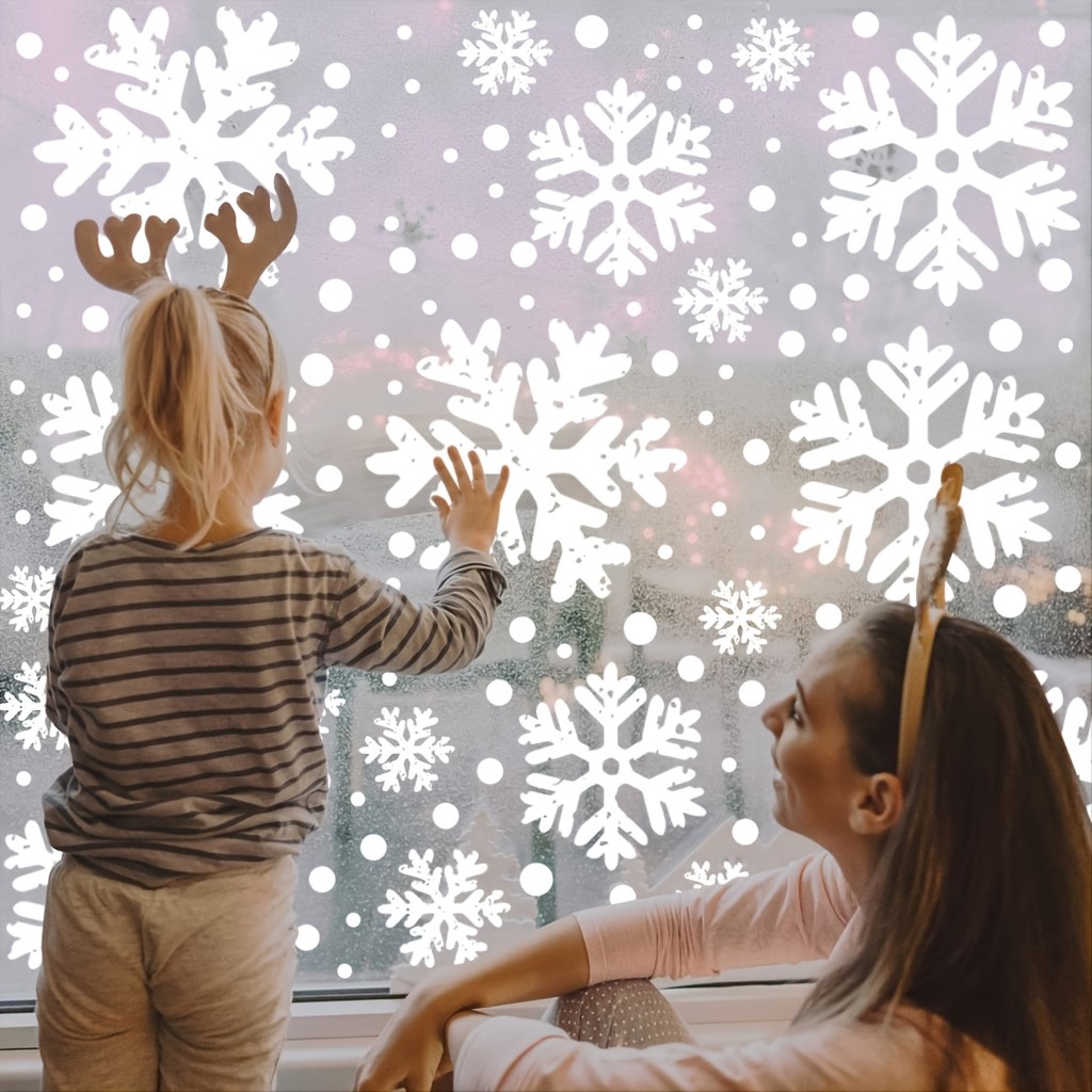 Extra large Snowflake Stickers Christmas Glass Window Sticker Clings ...