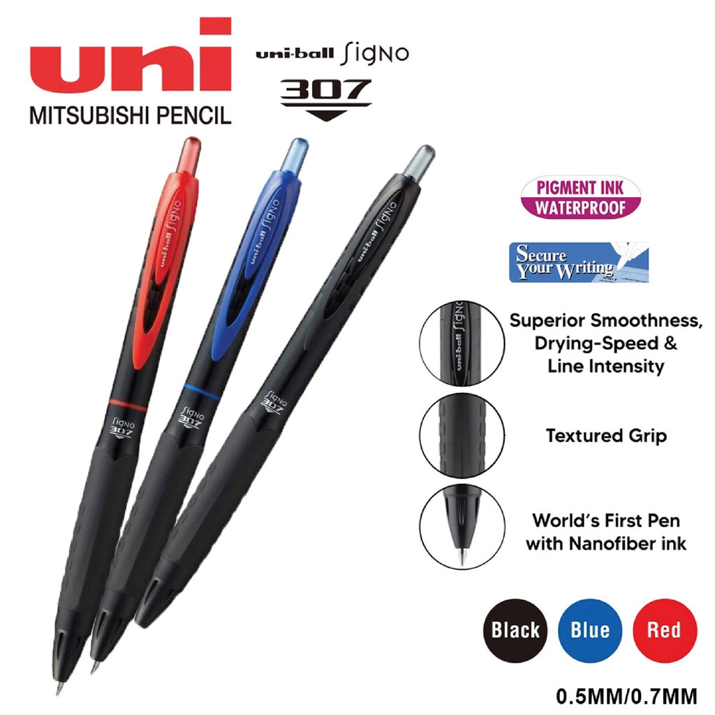 Uni ball Signo 307 Gel Roller Pen Shopee Singapore
