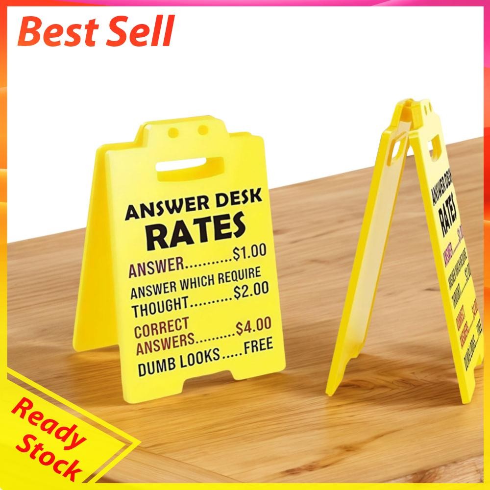 Funny Office Cubicle Decor Anti-Scratch Answer Rates Desk Sign Quotes ...