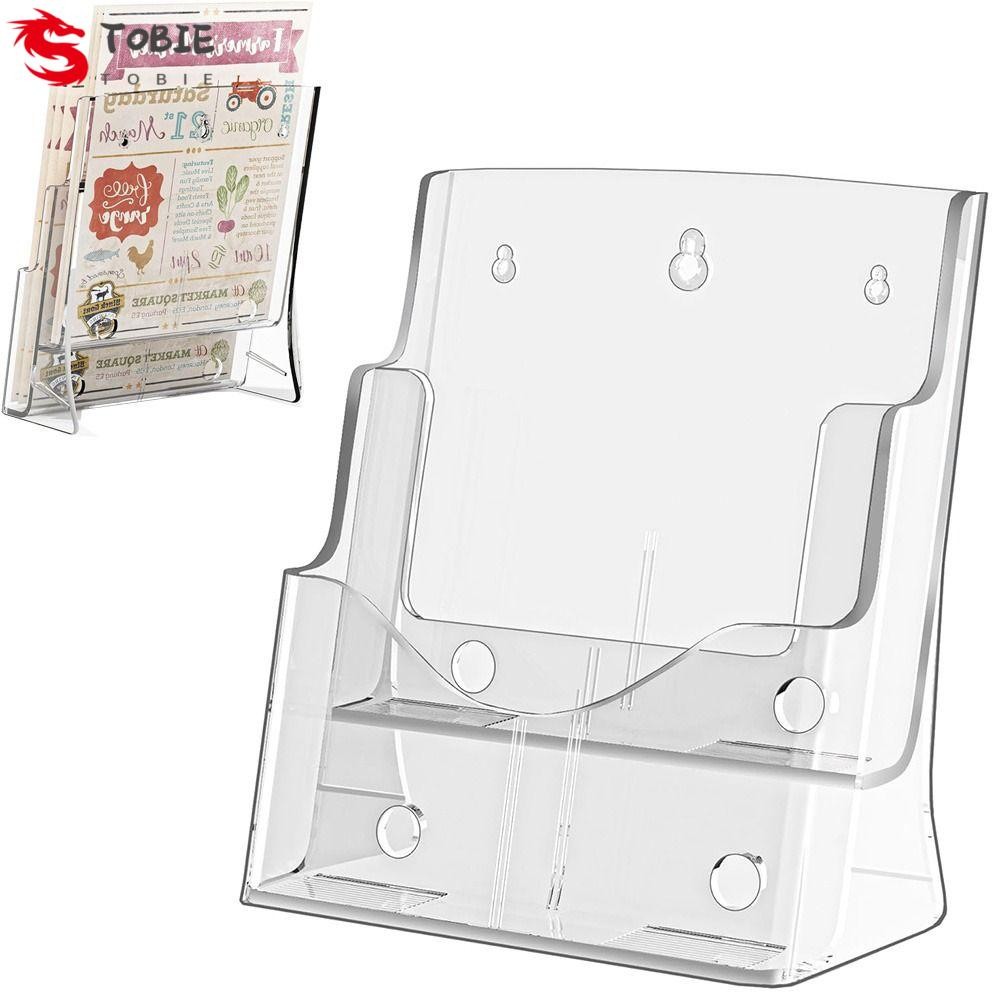TOBIE Brochure Holder, Wall Mount A4/A5/A6 Clear Flyers Display Stand ...