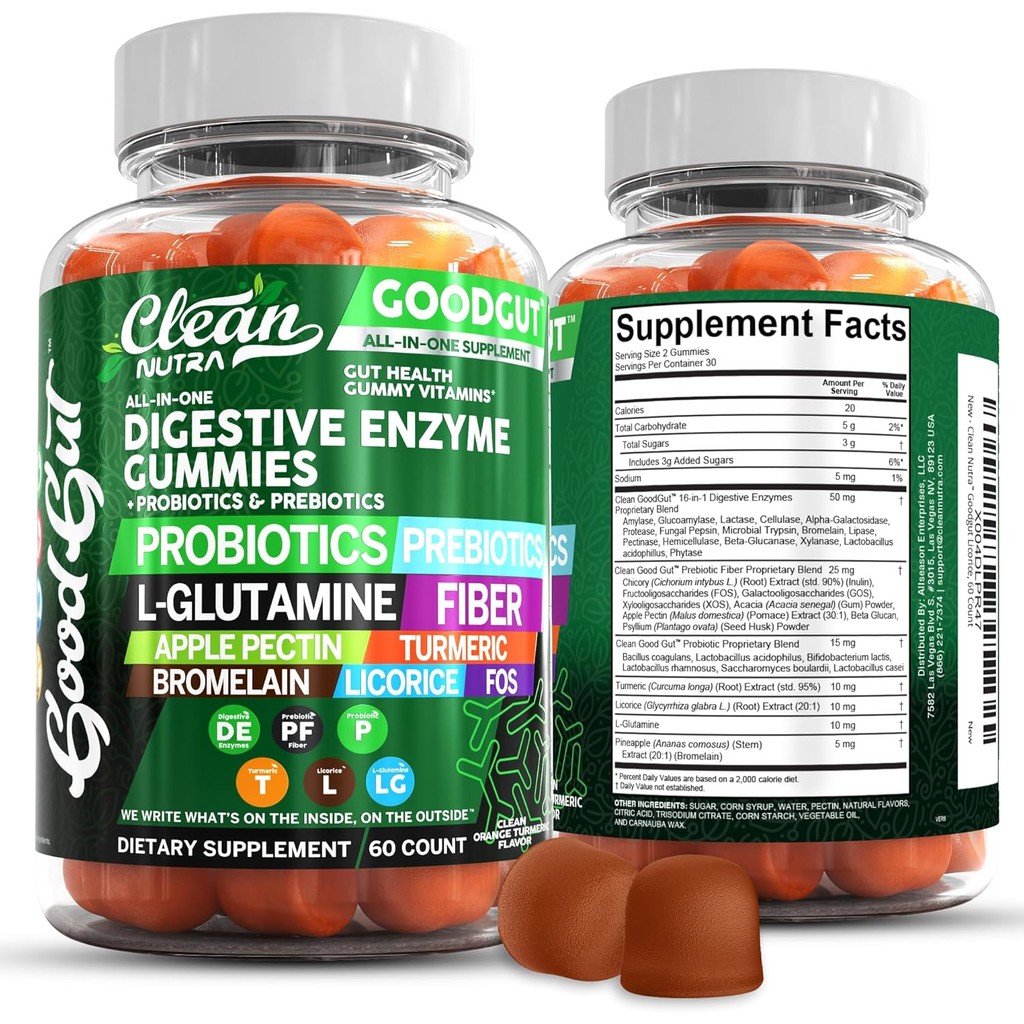 Clean Nutraceuticals Digestive Enzymes with Probiotics & Prebiotics for ...