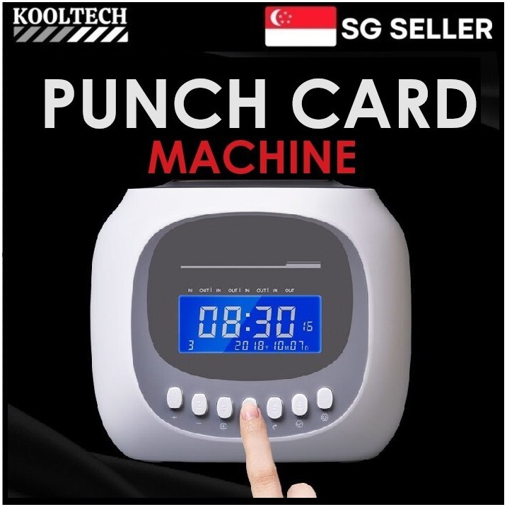 Punch Card Machine Attendance Machine Time Recorder | Shopee Singapore