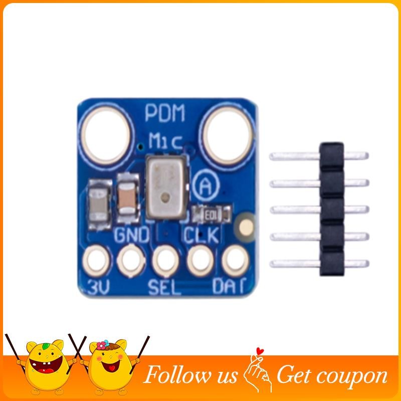 MP34DT01 PDM Digital MEMS Microphone Module Simple Pulse Density Modulation Output Small ...
